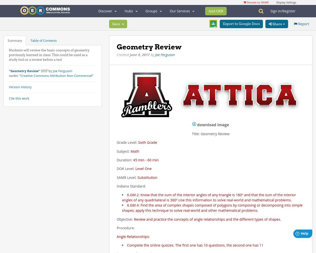 Geometry Review | OER Commons