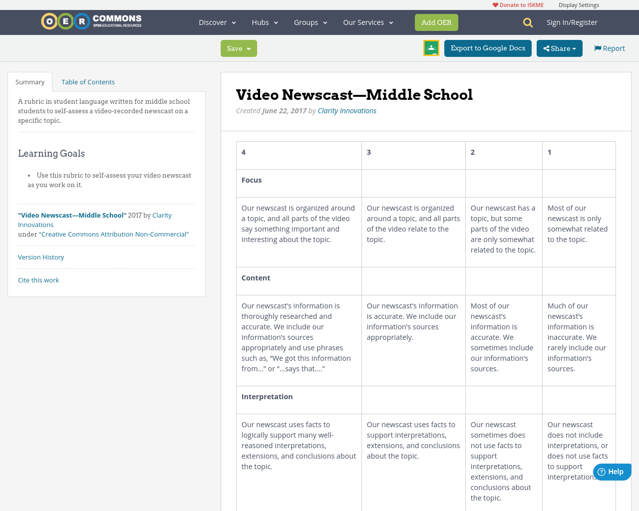 Video Newscast—Middle School | OER Commons