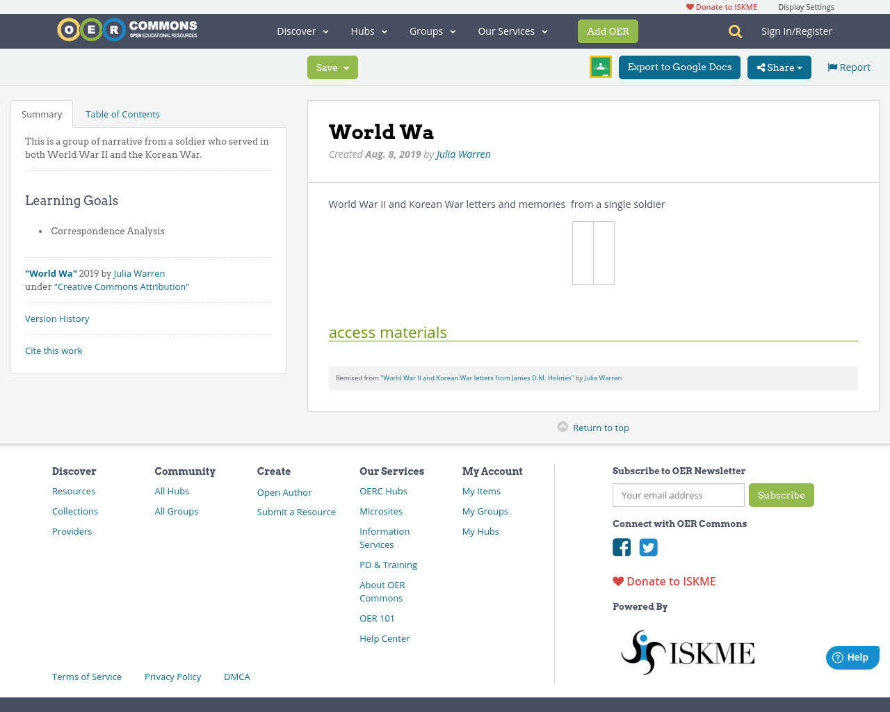 World Wa | OER Commons