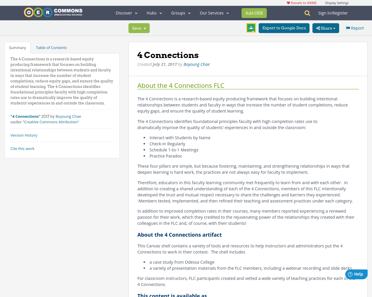 4 Connections | OER Commons