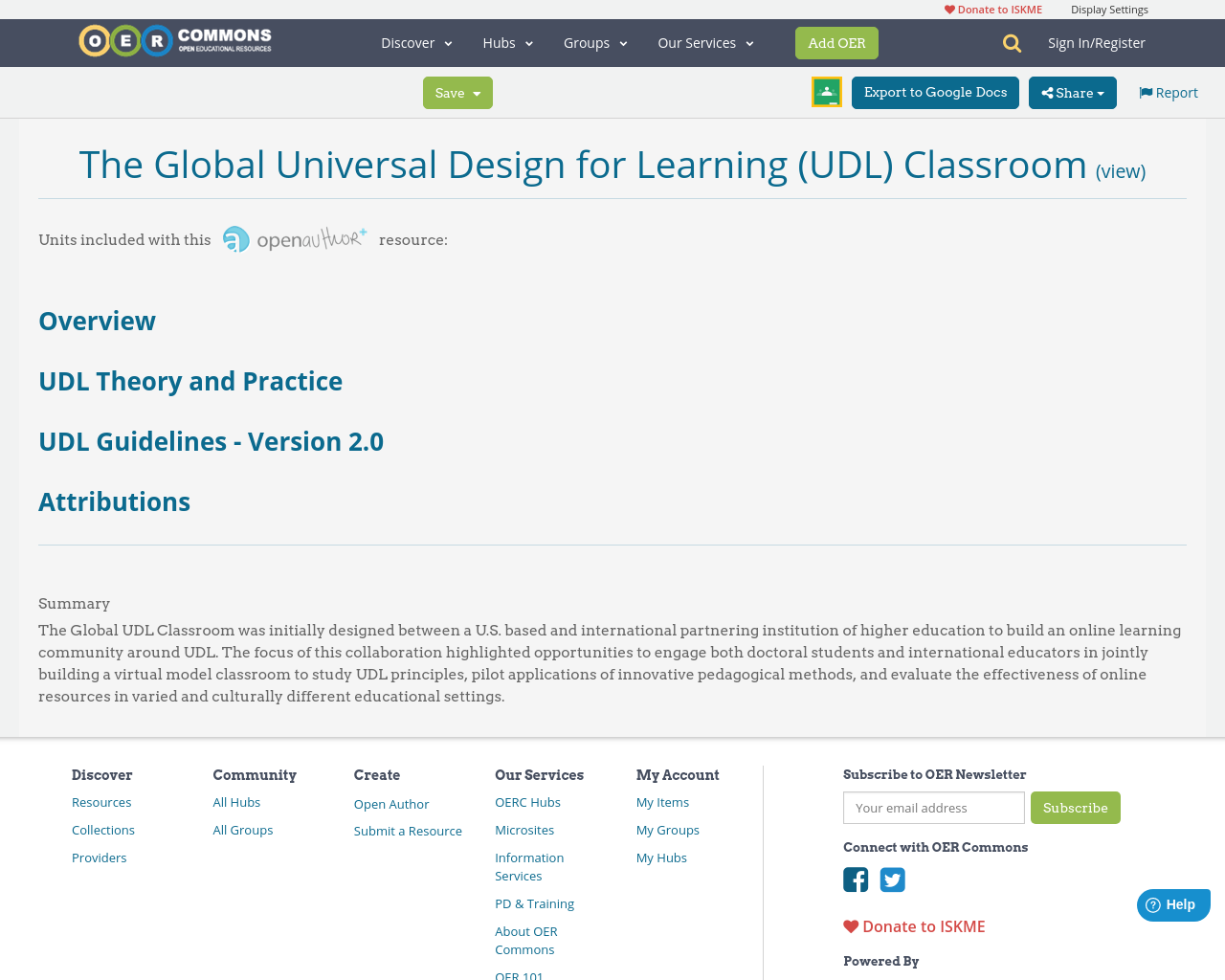 The Global Universal Design for Learning (UDL) Classroom | OER Commons
