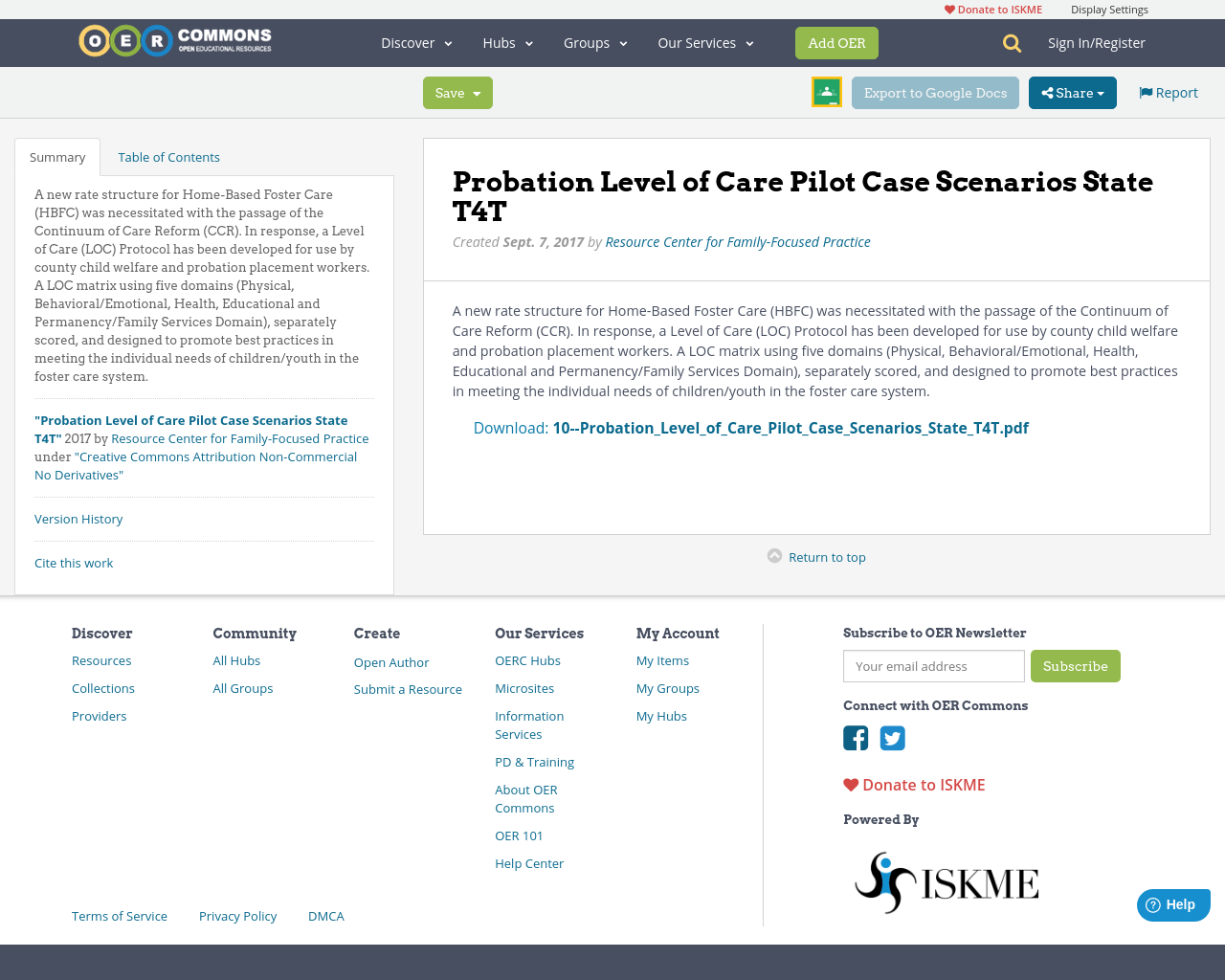 Probation Level of Care Pilot Case Scenarios State T4T | OER Commons