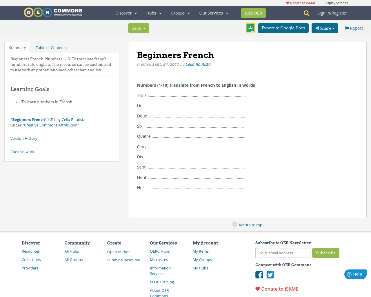 Beginners French | OER Commons