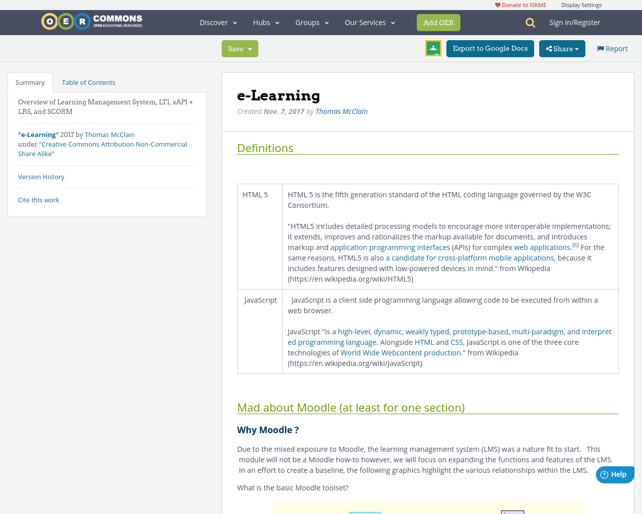 E Learning OER Commons