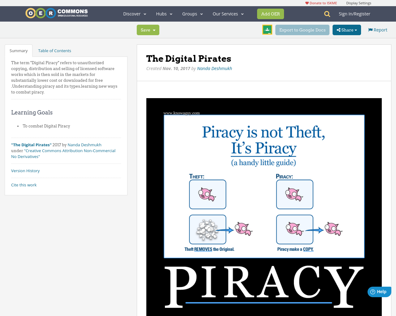 The Digital Pirates | OER Commons