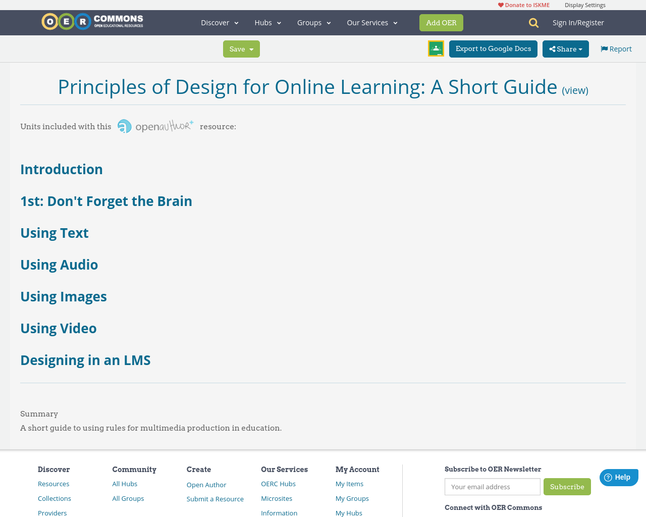 Principles of Design for Online Learning: A Short Guide | OER Commons