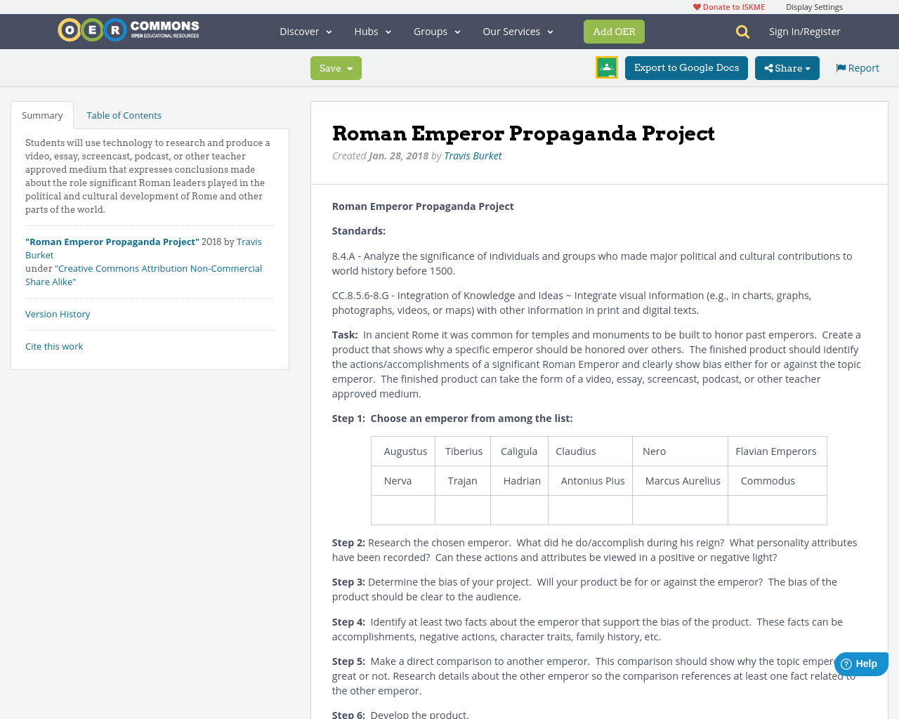 Roman Emperor Propaganda Project | OER Commons
