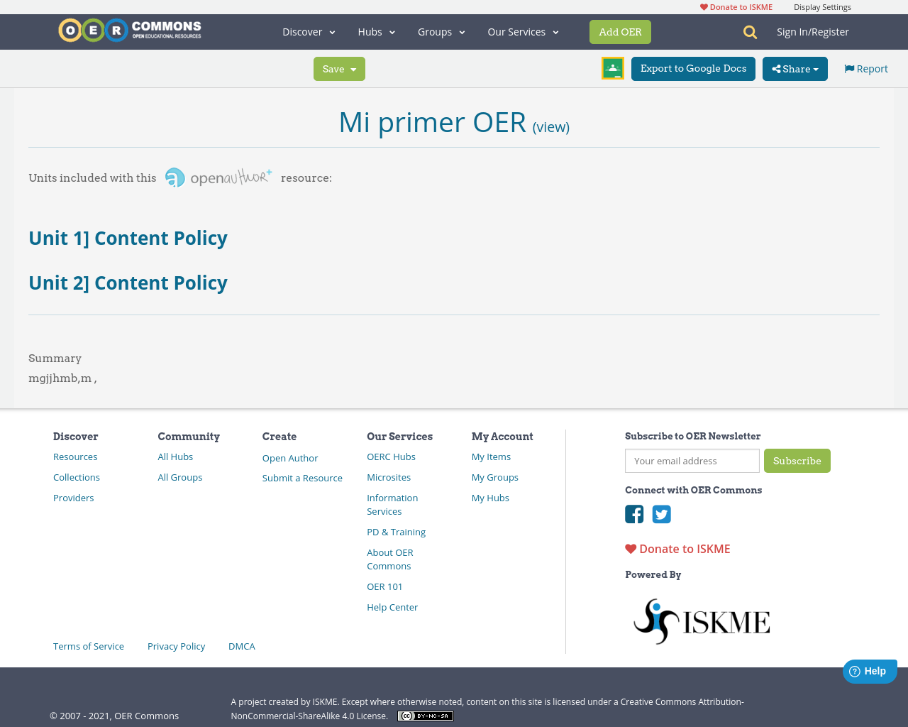 Mi primer OER | OER Commons