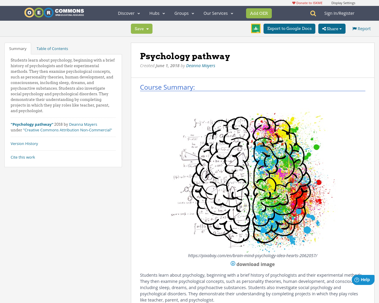 Psychology pathway | OER Commons