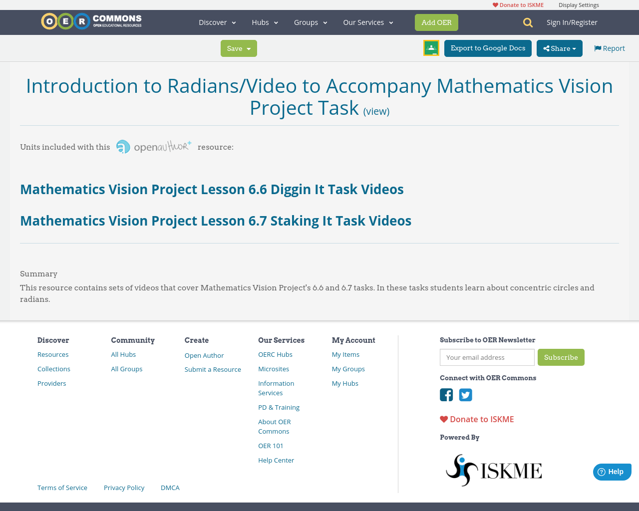 Introduction to Radians/Video to Accompany Mathematics Vision Project ...