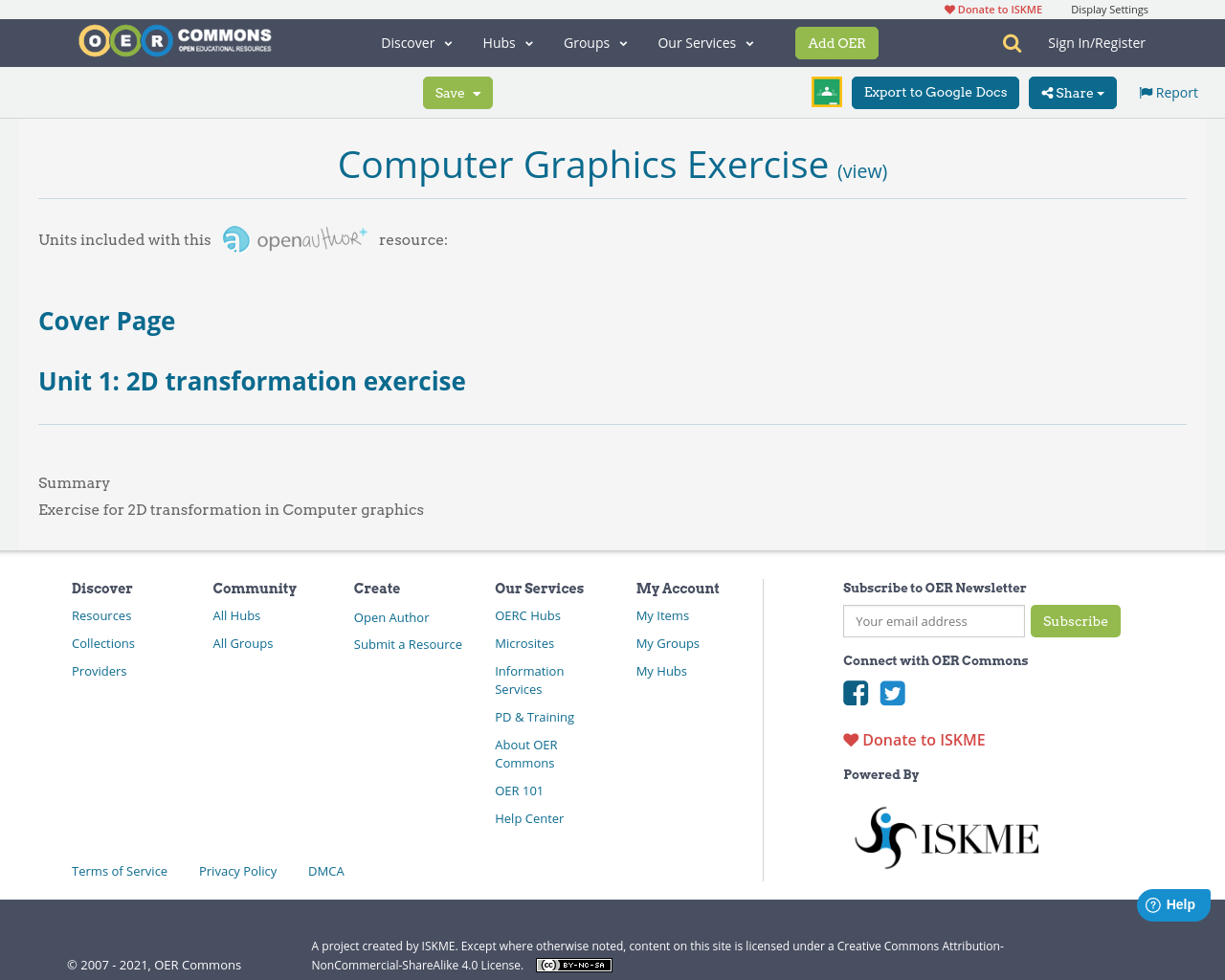 Computer Graphics Exercise | OER Commons