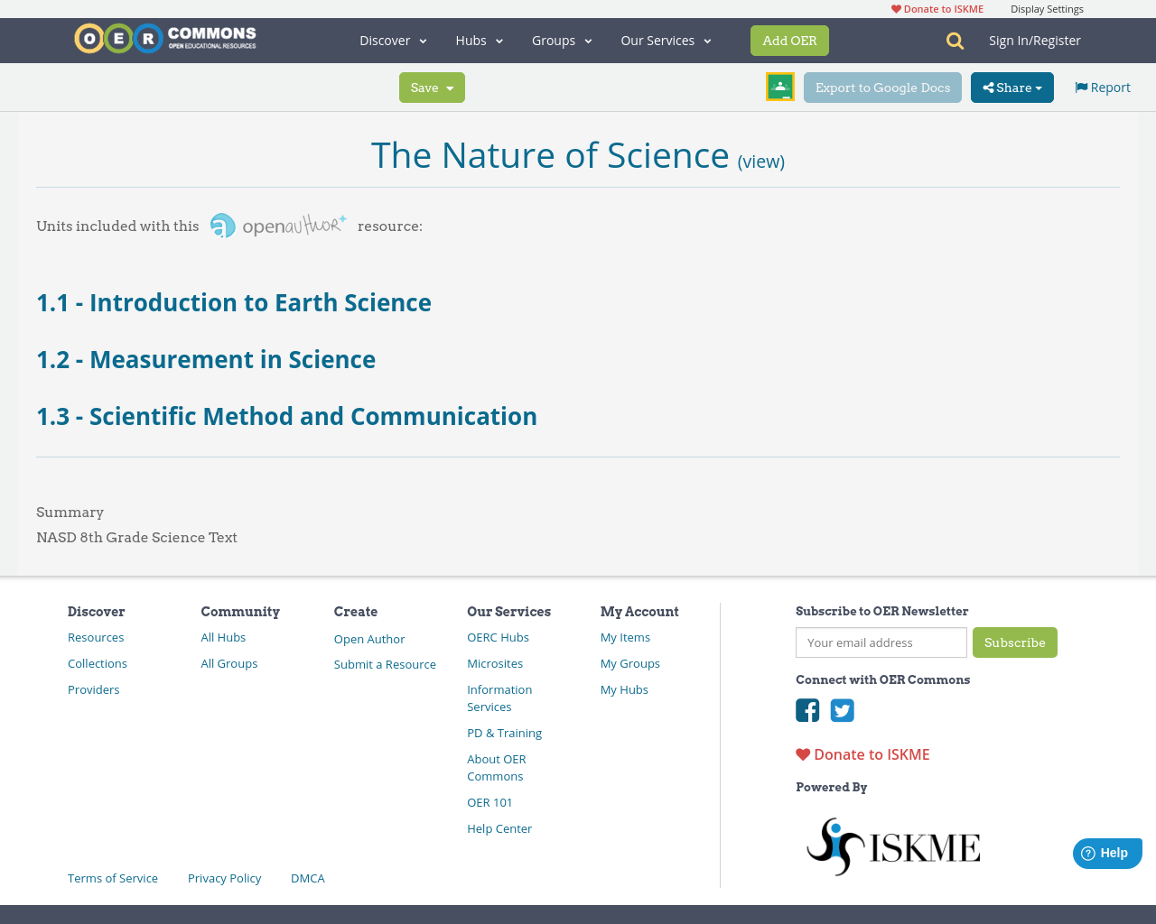 The Nature of Science | OER Commons