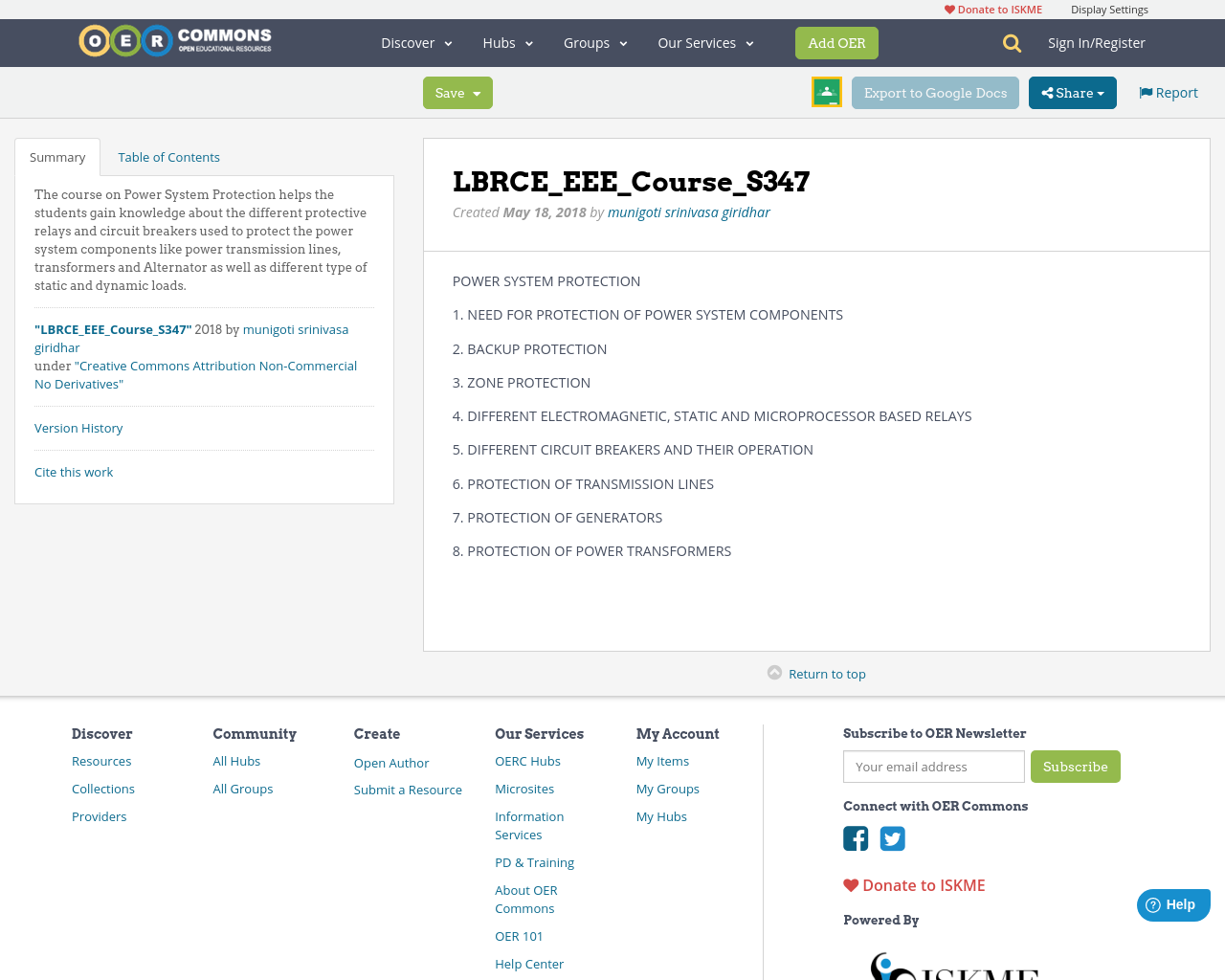 LBRCE_EEE_Course_S347 | OER Commons