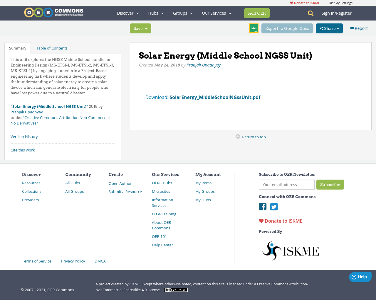 Solar Energy (Middle School NGSS Unit) | OER Commons