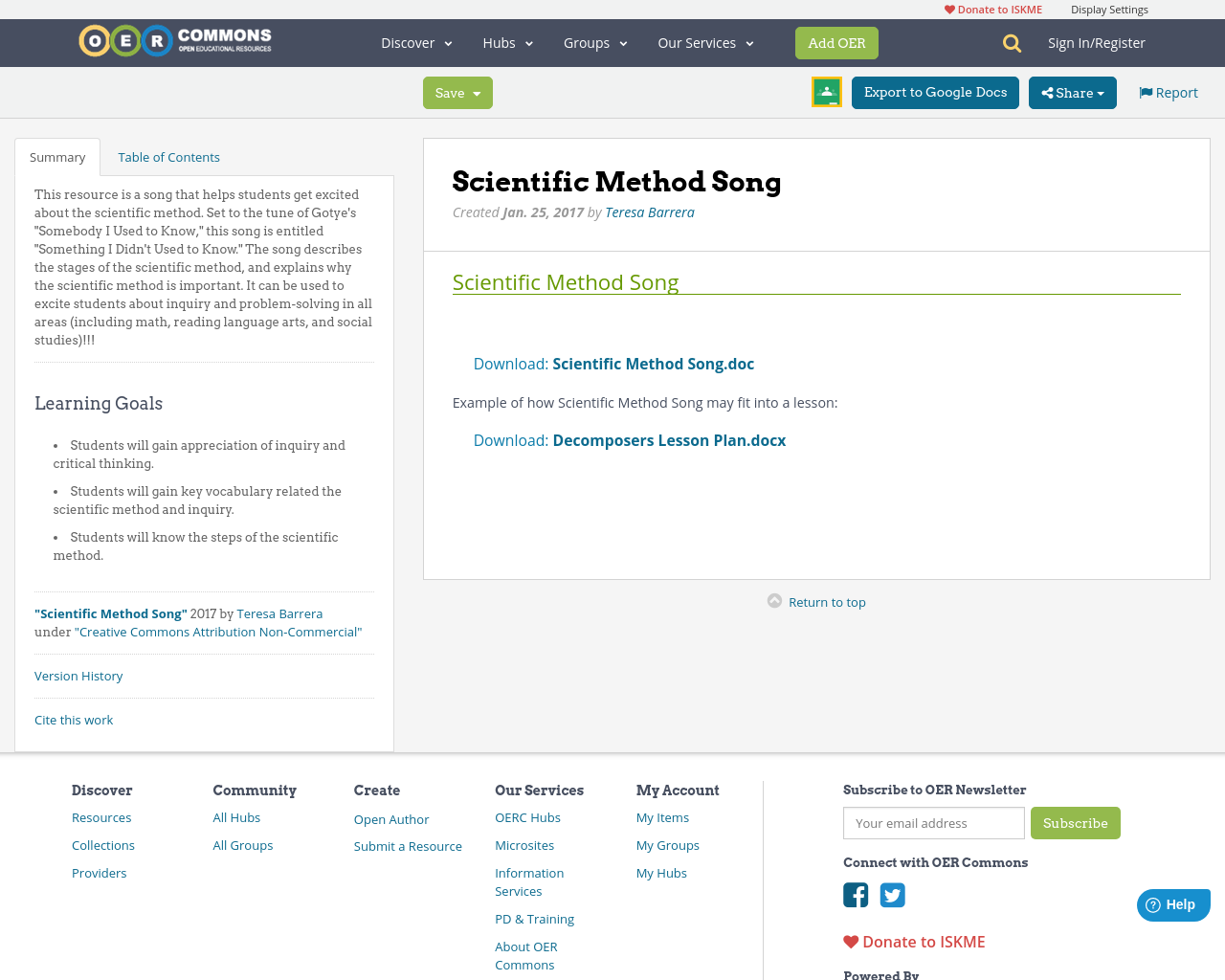 Scientific Method Song | OER Commons