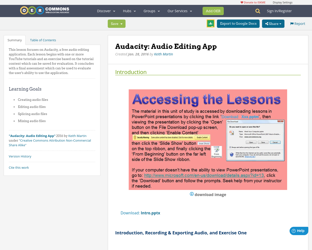 Audacity: Audio Editing App | OER Commons