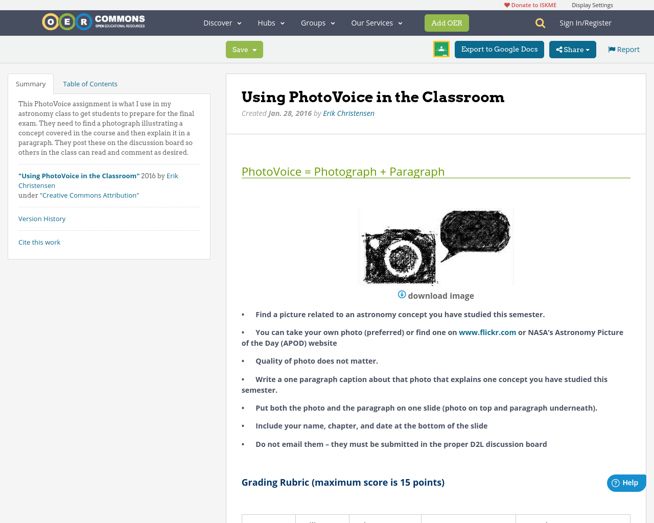 Using PhotoVoice in the Classroom | OER Commons