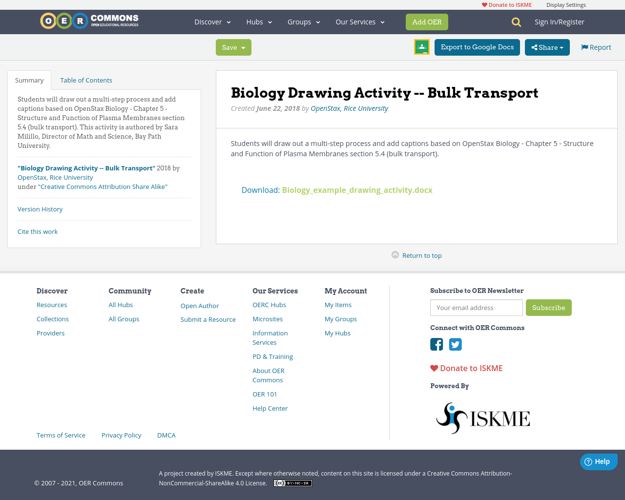 Biology Drawing Activity -- Bulk Transport | OER Commons
