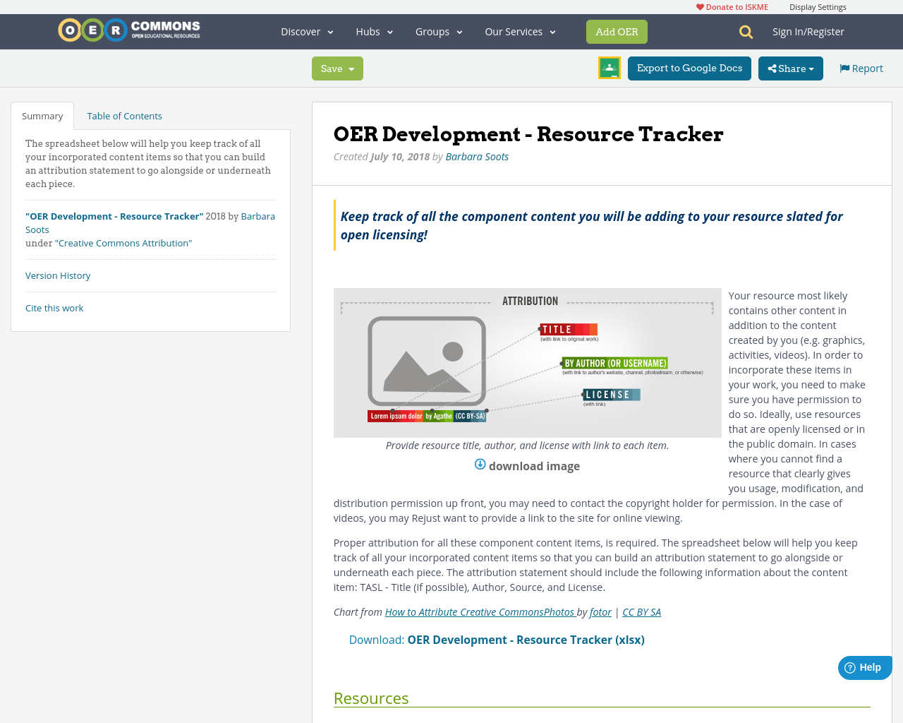 OER Development - Resource Tracker | OER Commons