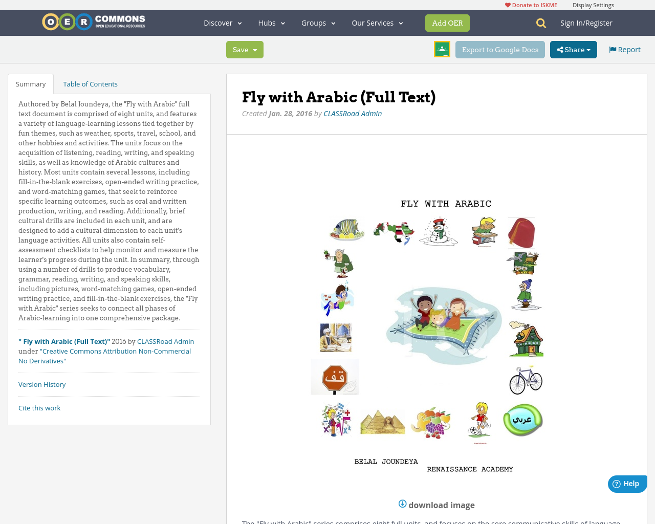 Fly with Arabic (Full Text) | OER Commons