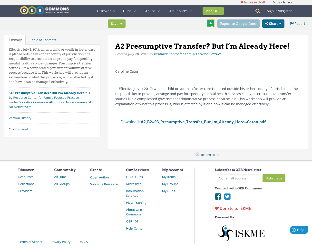 A2 Presumptive Transfer? But I’m Already Here! | OER Commons