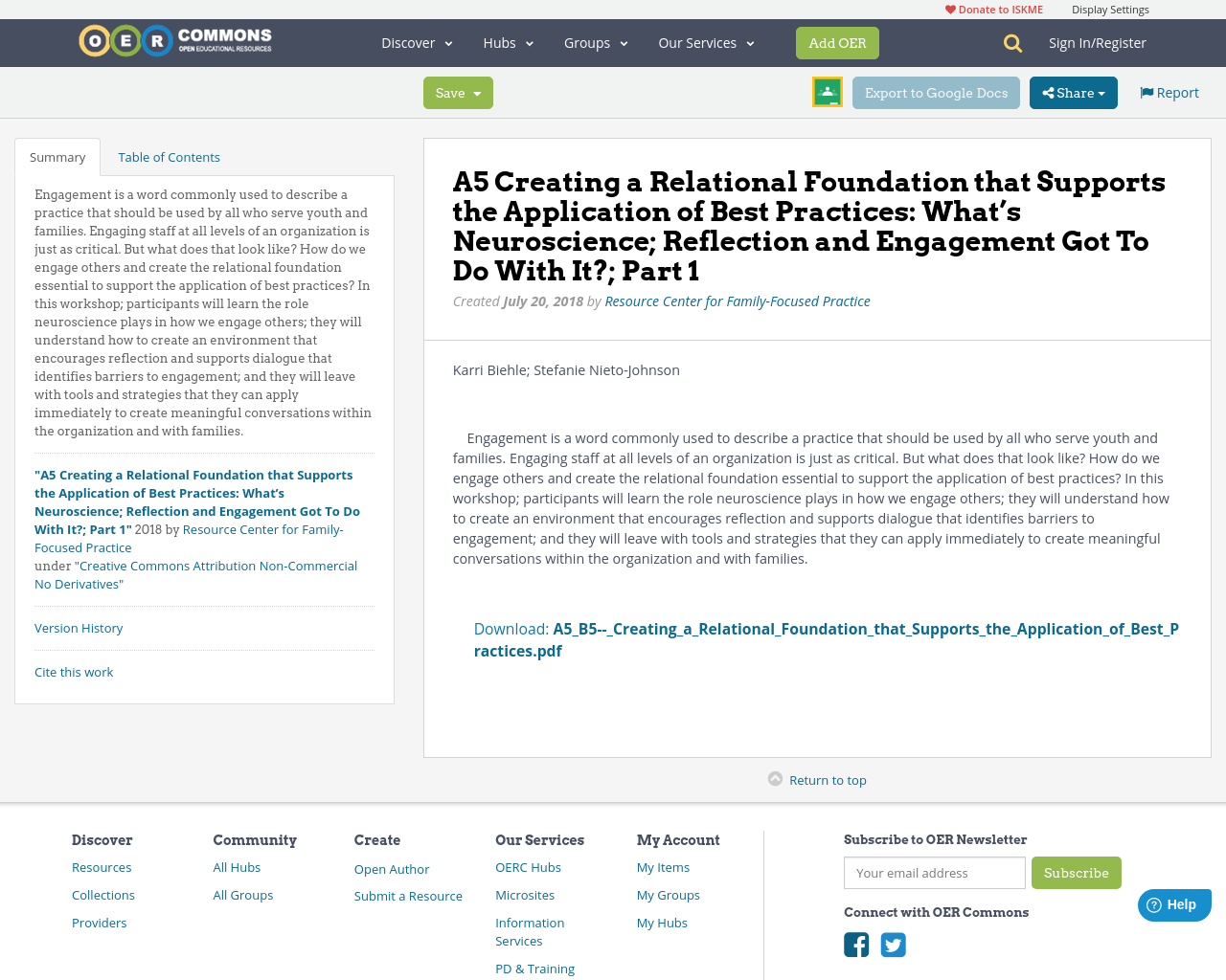 A5 Creating a Relational Foundation that Supports the Application of ...