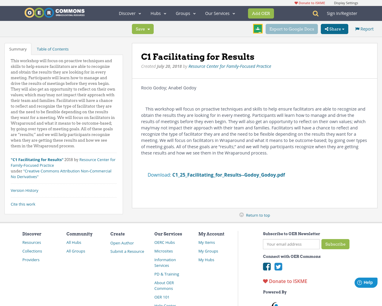C1 Facilitating for Results | OER Commons