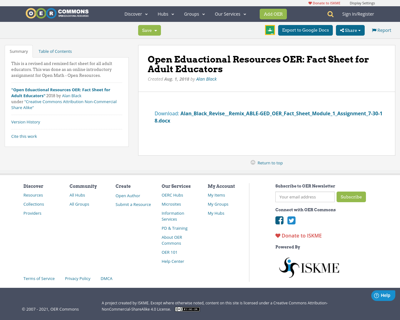 Open Eduactional Resources OER: Fact Sheet for Adult Educators | OER ...