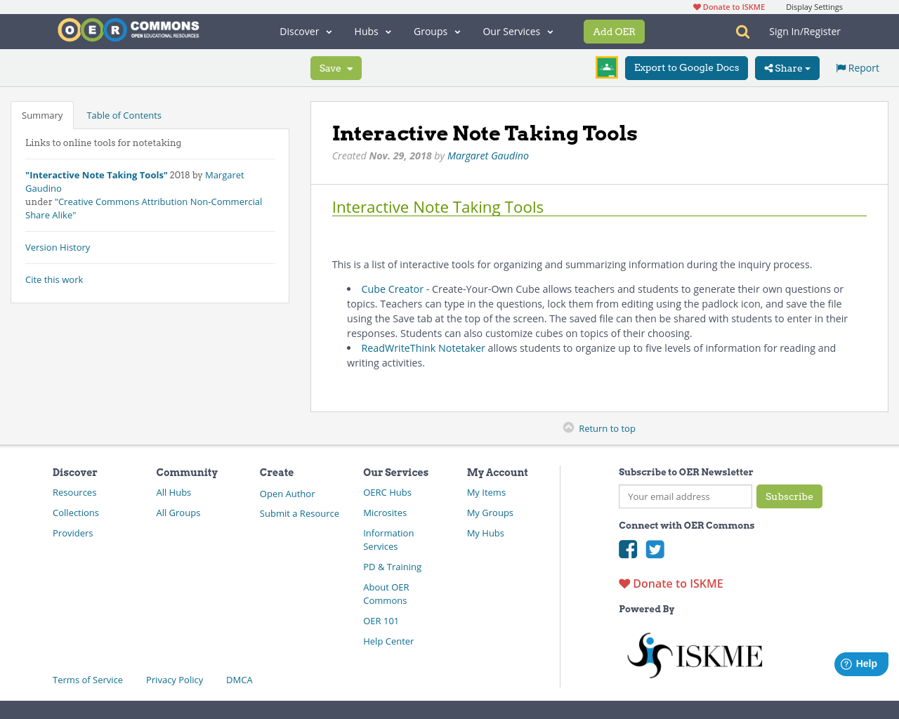 Interactive Note Taking Tools | OER Commons