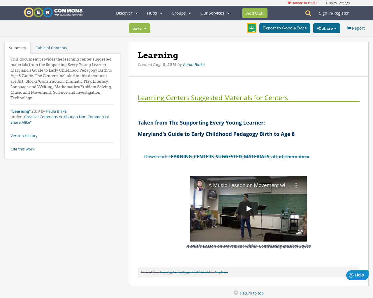 Learning | OER Commons