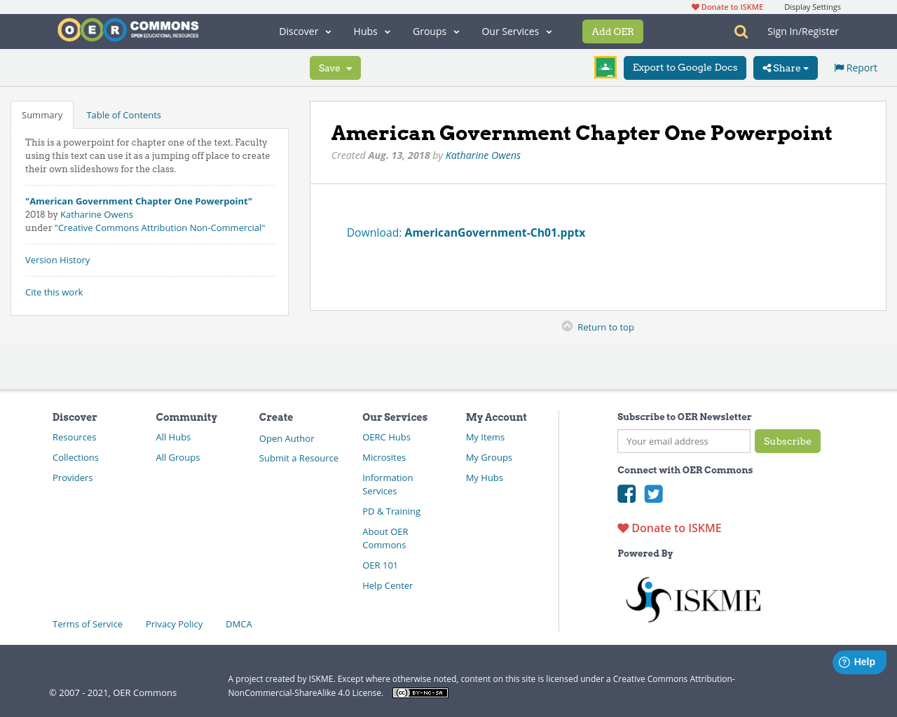 American Government Chapter One Powerpoint | OER Commons