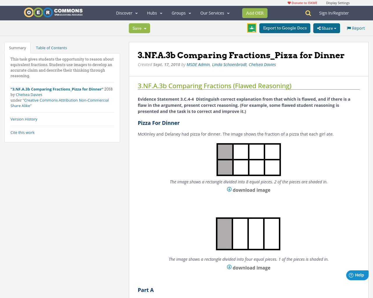 3.NF.A.3b Comparing Fractions_Pizza for Dinner | OER Commons