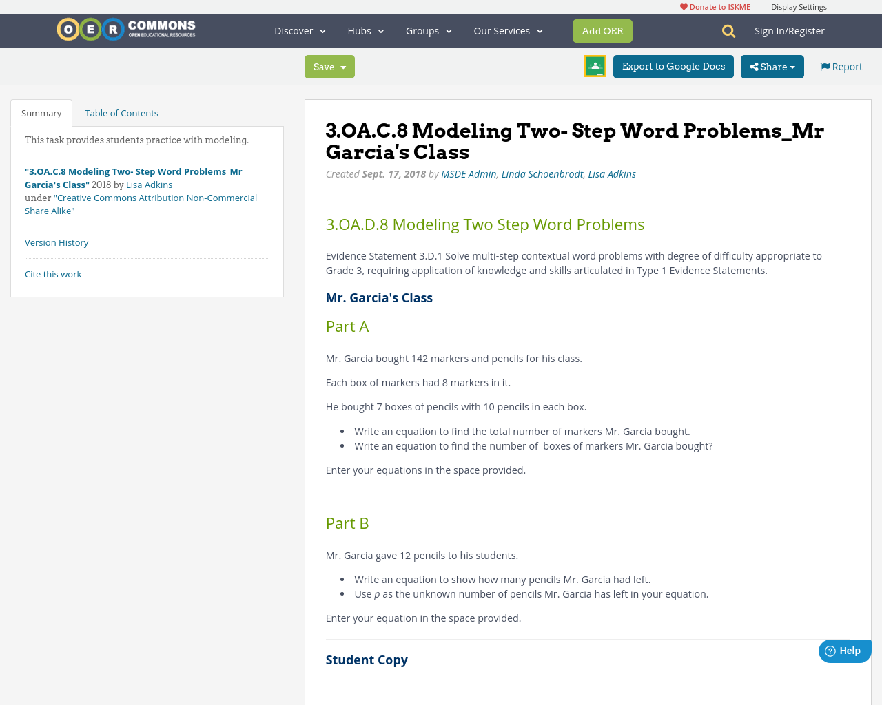3.OA.D.8 Modeling Two- Step Word Problems_Mr Garcia's Class | OER Commons