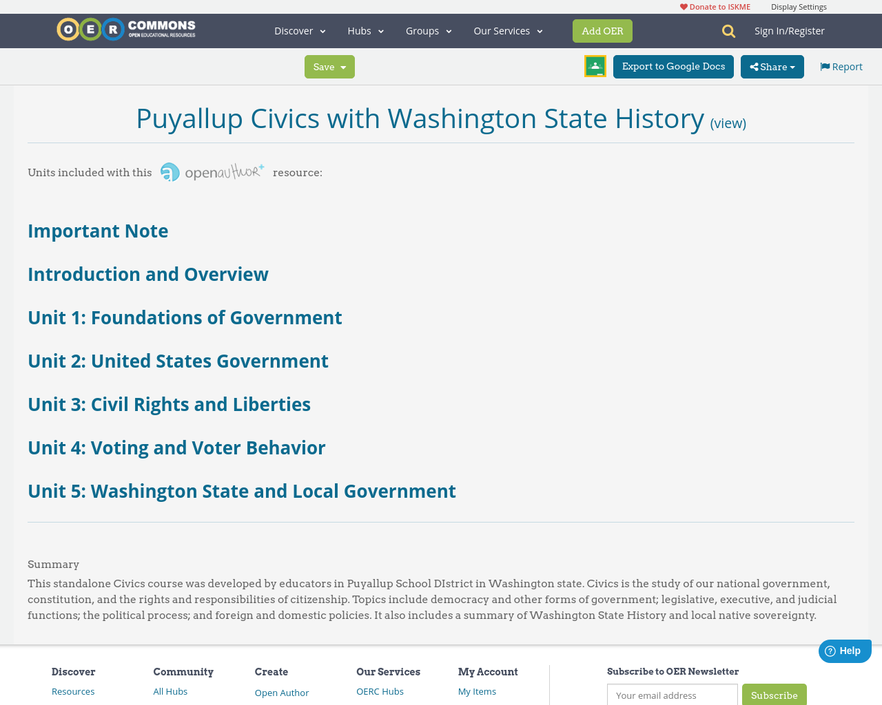 Puyallup Civics with Washington State History | OER Commons