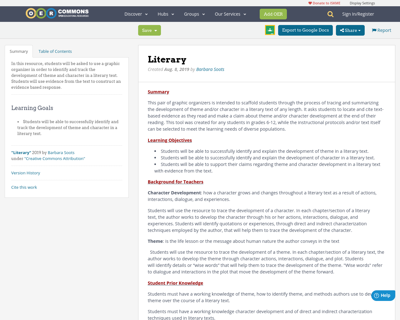 Literary | OER Commons