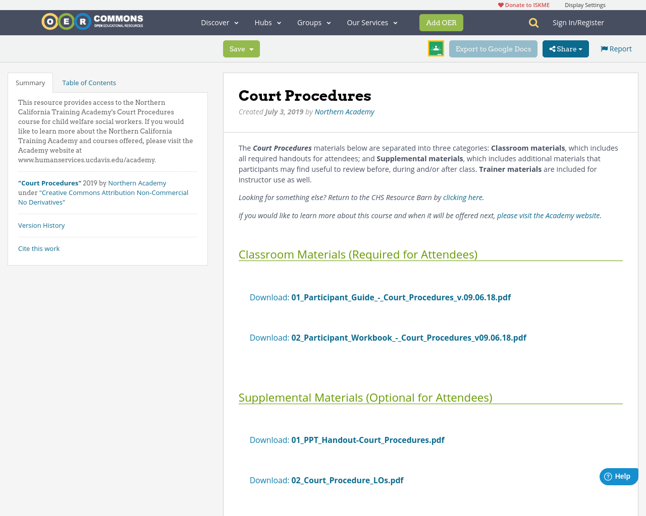 Court Procedures | OER Commons