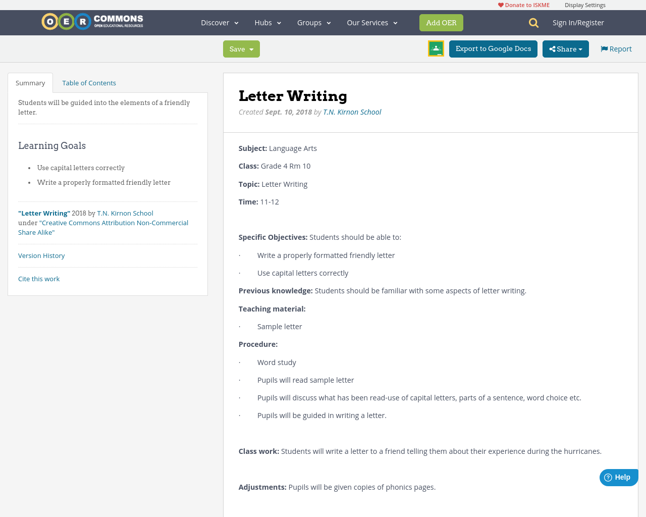 Letter Writing | OER Commons