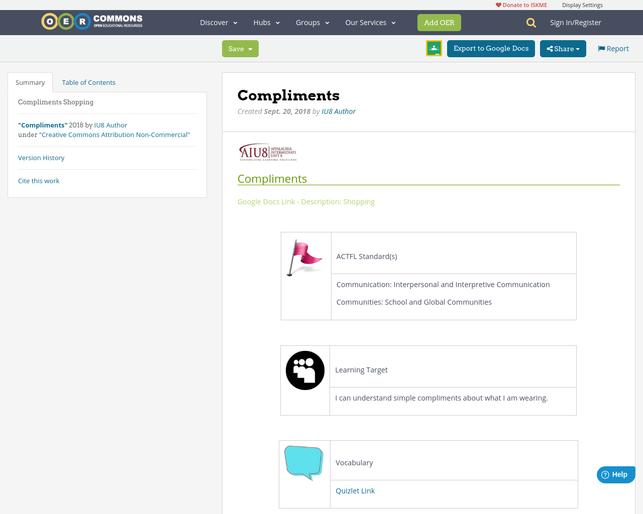 Compliments | OER Commons