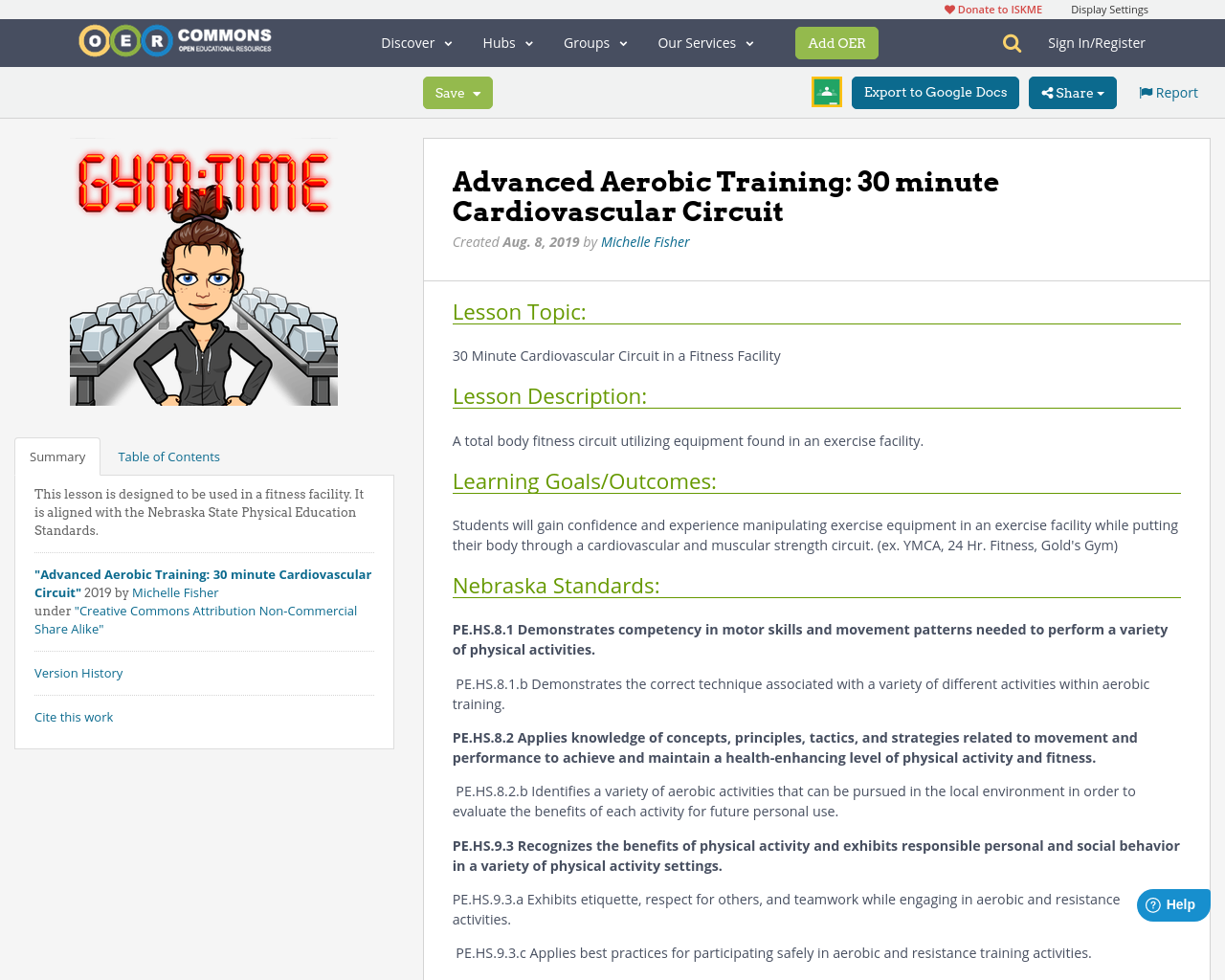 Advanced Aerobic Training: 30 minute Cardiovascular Circuit | OER Commons