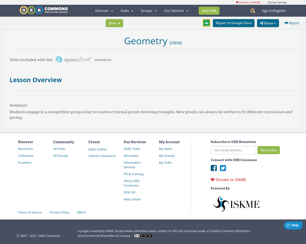Geometry Oer Commons