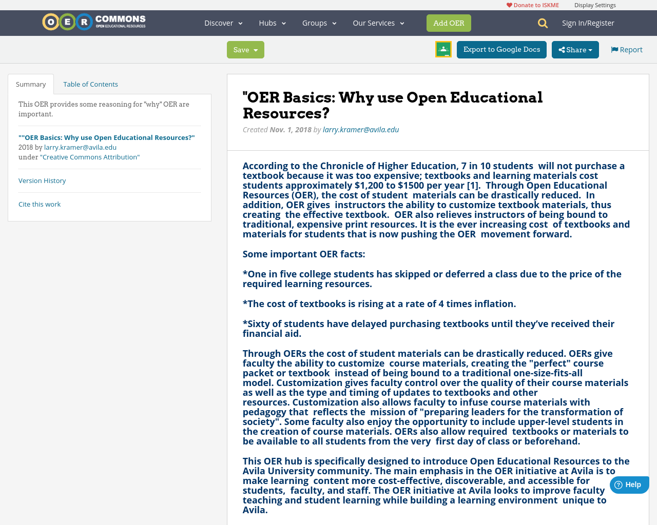 "OER Basics: Why use Open Educational Resources? | OER Commons