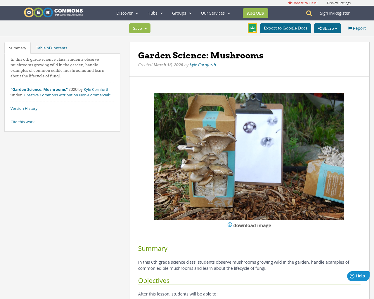 Garden Science: Mushrooms | OER Commons