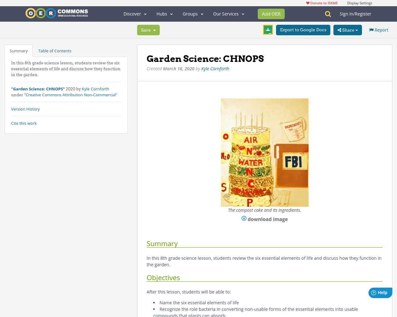 Garden Science: CHNOPS | OER Commons