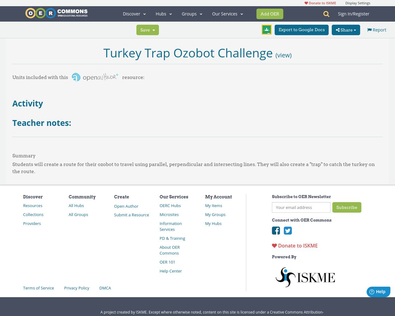 Turkey Trap Ozobot Challenge | OER Commons