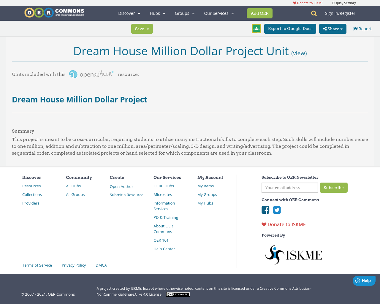 Dream House Million Dollar Project Unit | OER Commons