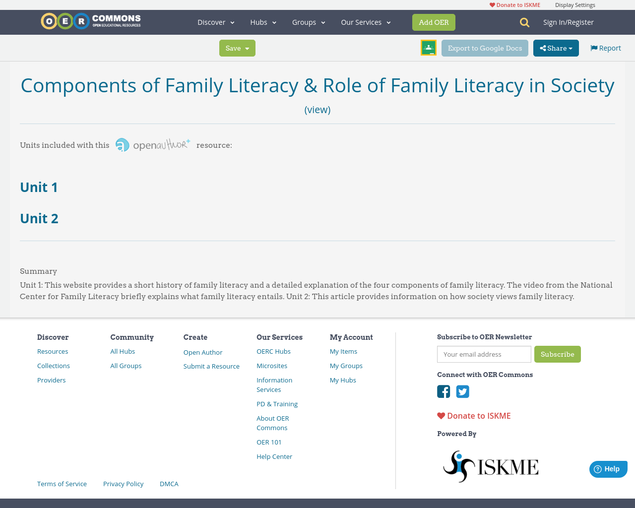 Components of Family Literacy & Role of Family Literacy in Society ...