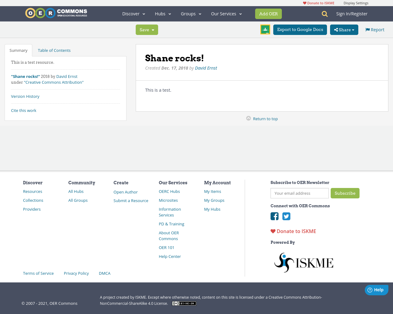 Shane rocks! | OER Commons