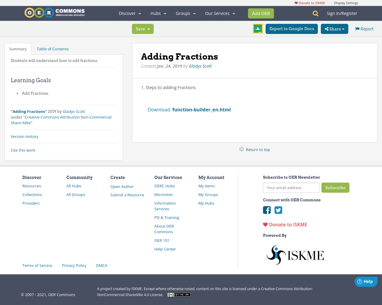 Adding Fractions | OER Commons