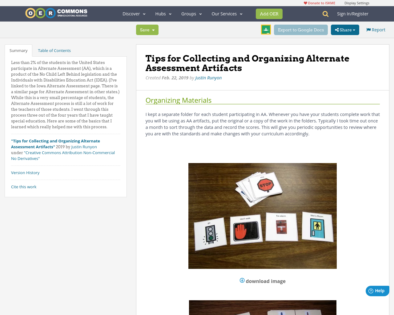 Tips for Collecting and Organizing Alternate Assessment Artifacts | OER ...
