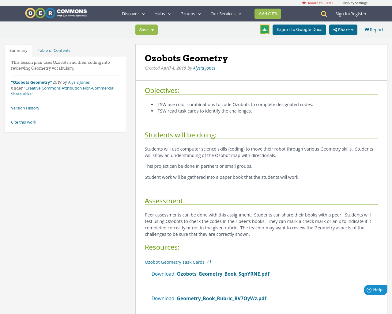 Ozobots Geometry | OER Commons